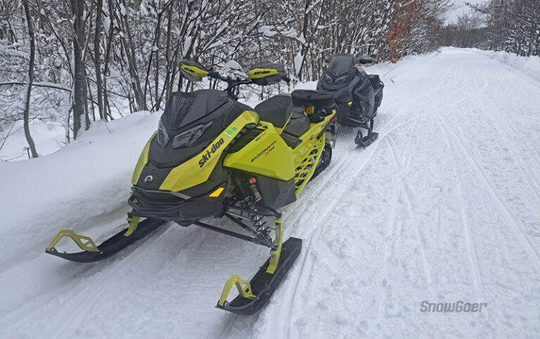 First Ride Of The Season On Two Ski-Doo Snowmobiles—Michigan U.P.
